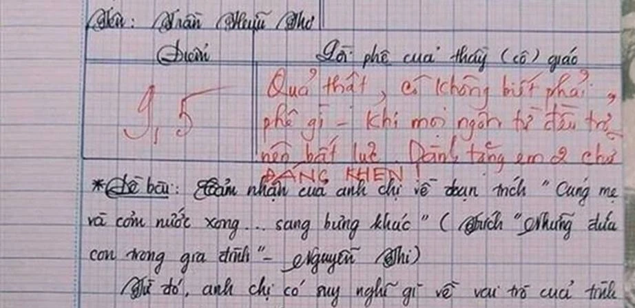 Bài văn xuất sắc dài 18 trang của nam sinh, cô giáo đọc xong không biết ...