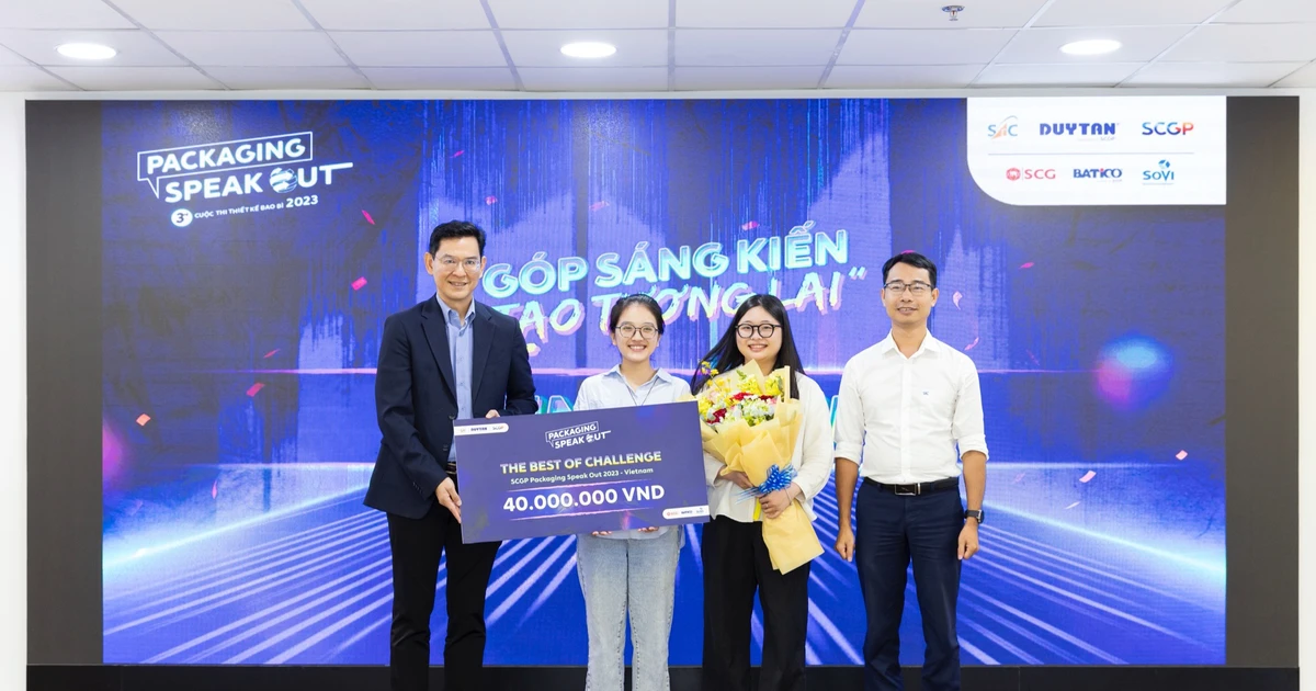 Sinh viên ĐH Kiến Trúc đạt giải nhất cuộc thi SCGP Packaging Speak Out 2023 | Báo Giáo dục và ...