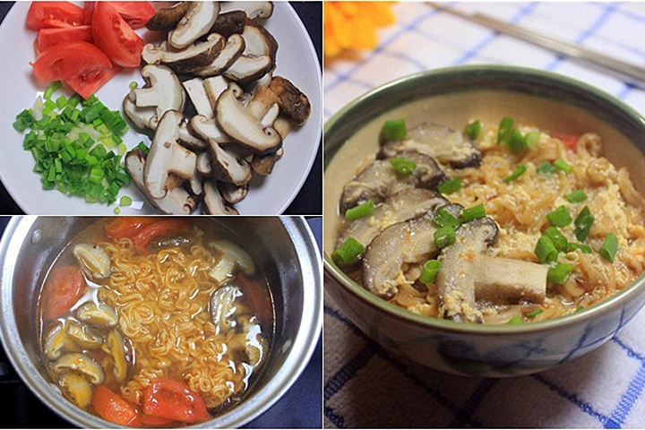 Mì nấm đơn giản cho bữa sáng ngon miệng