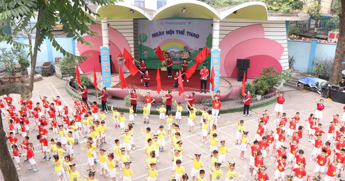 Trẻ mầm non sôi động tham gia Ngày hội thể thao | Báo Giáo dục và Thời ...